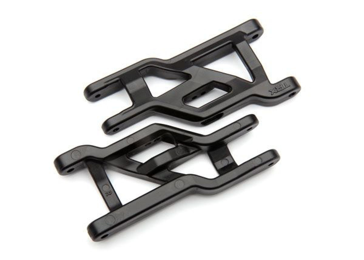 Traxxas3631X Suspension arms, front (black) (2) (heavy duty, cold we ...